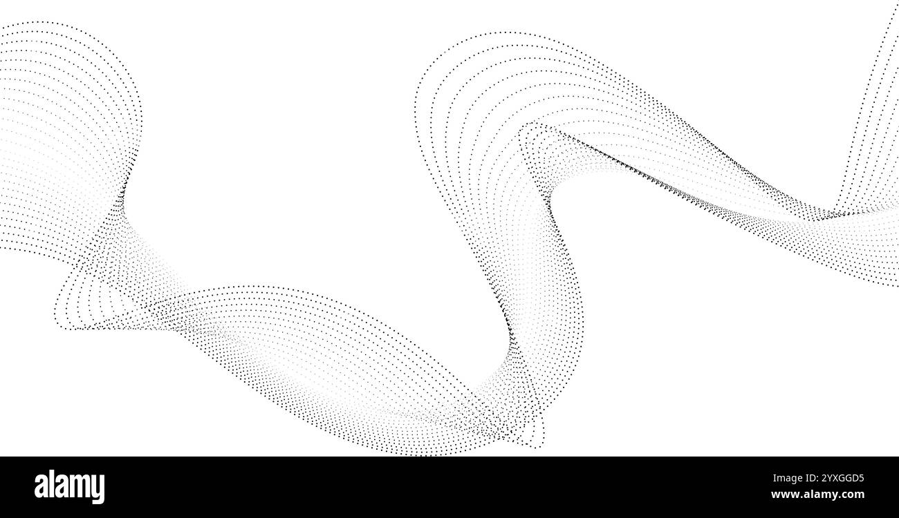 Abstract technology wave flow particles Cut Out Stock Images & Pictures ...