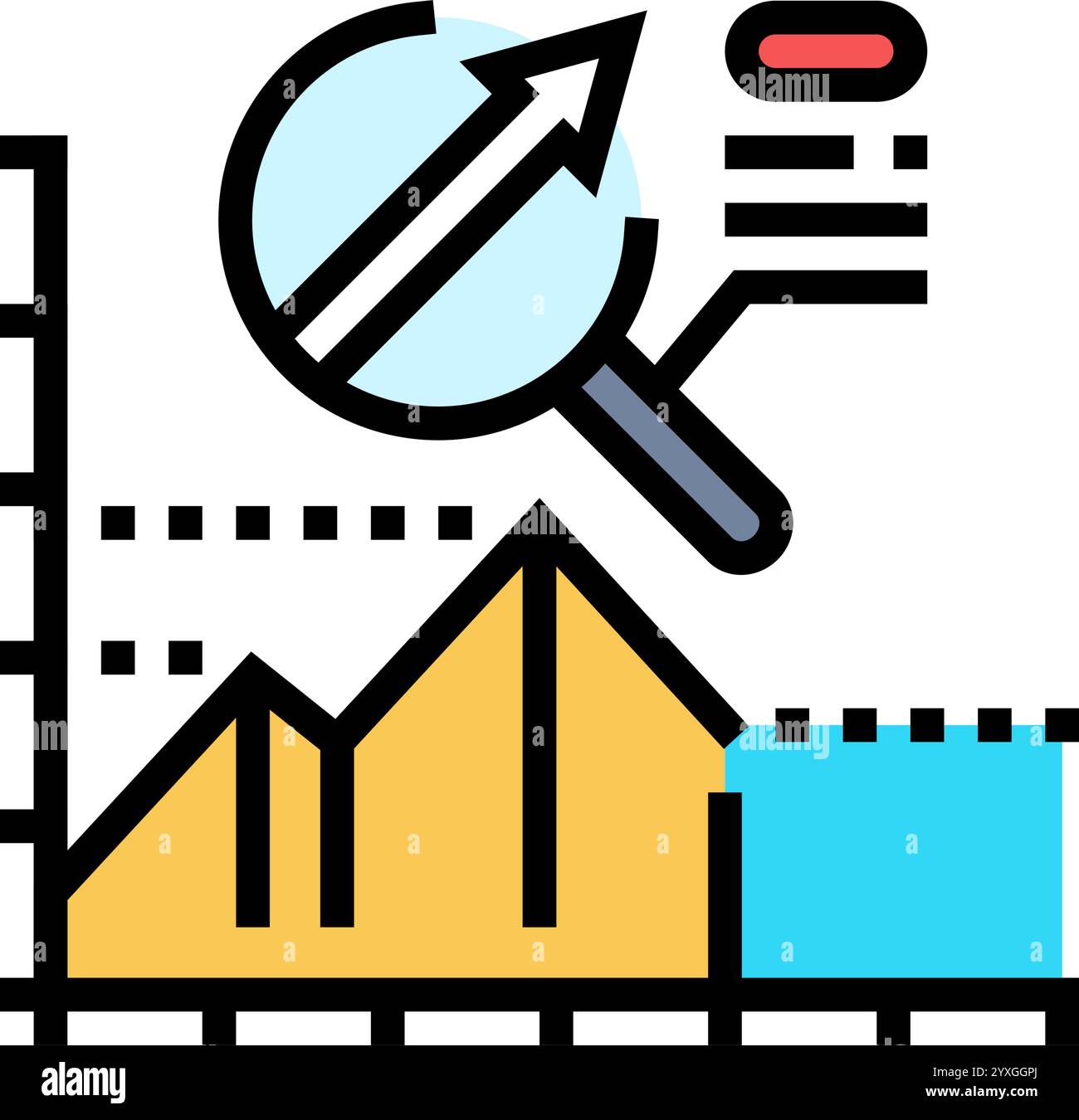 predictive analytics big data color icon vector illustration Stock ...