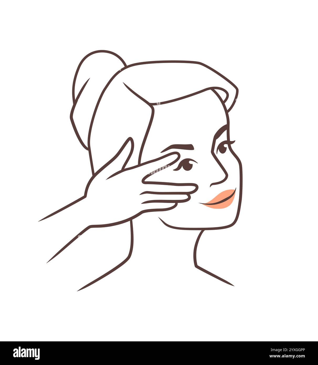 Body care. Female beauty. Makeup or skincare cosmetic procedures. Girl ...