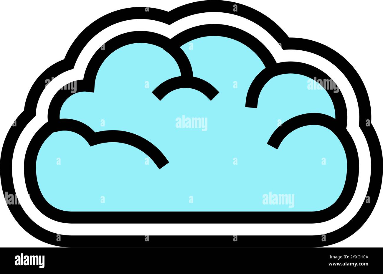 Cloud Computing Color Icon Vector Illustration Stock Vector Image And Art
