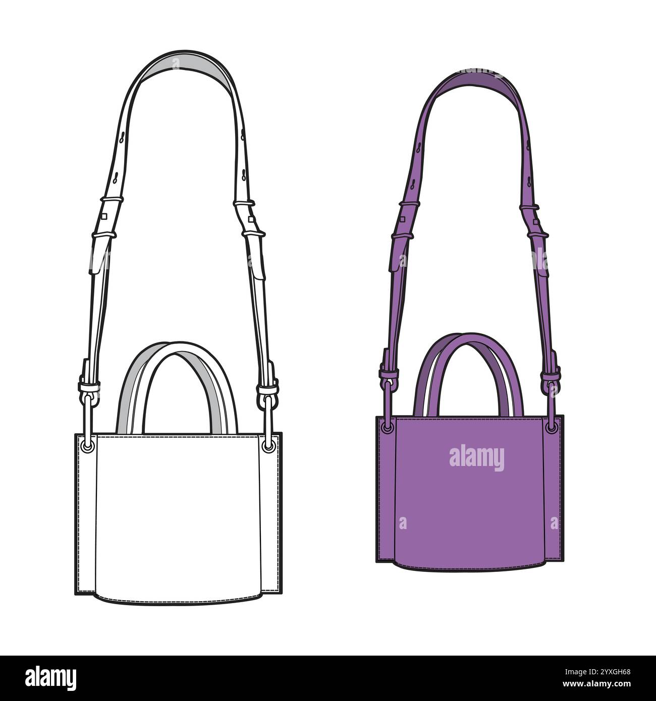 Women bucket bag drawing hi-res stock photography and images - Alamy