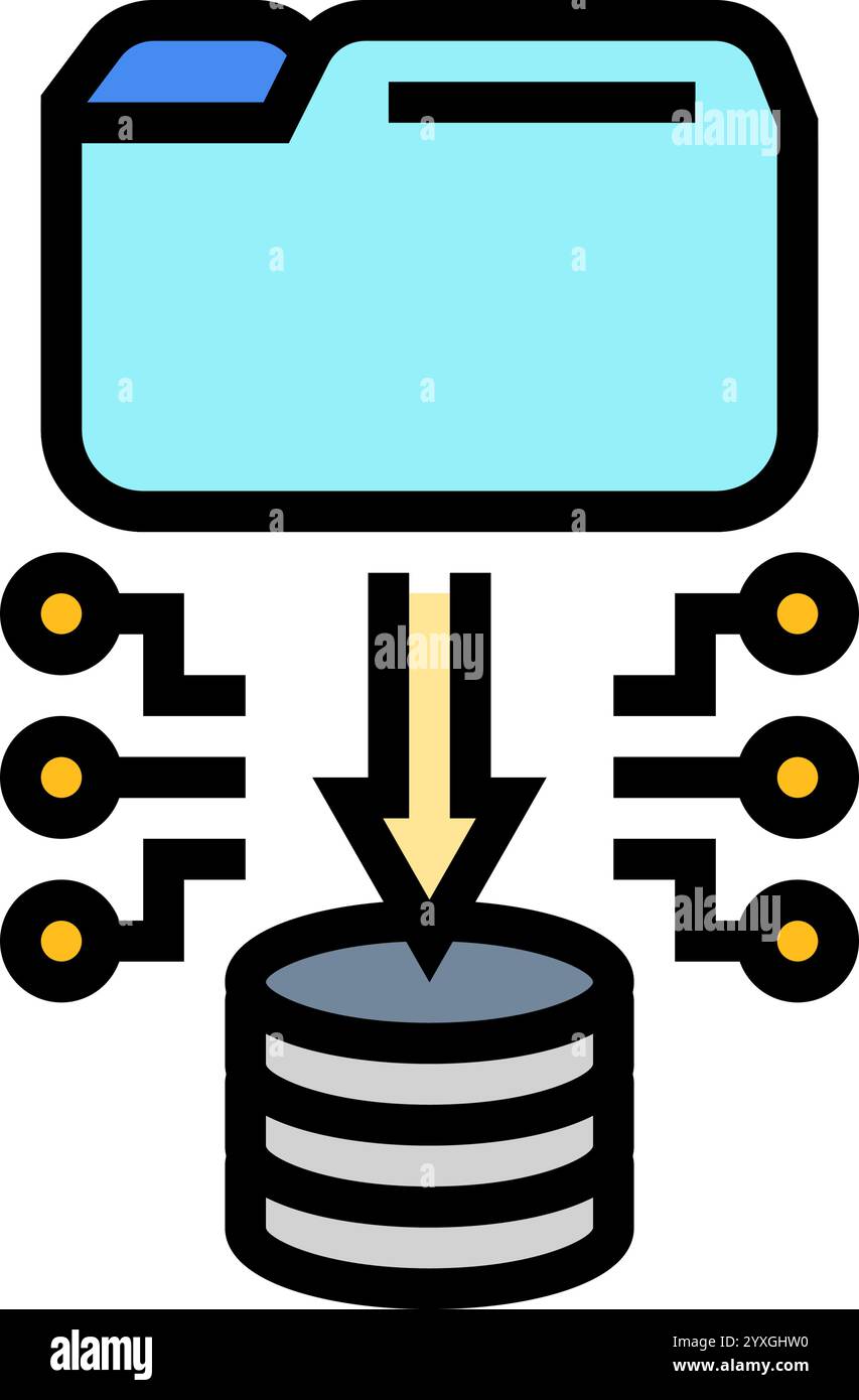 database cloud computing color icon vector illustration Stock Vector ... database cloud computing color icon vector illustration Stock Vector ...