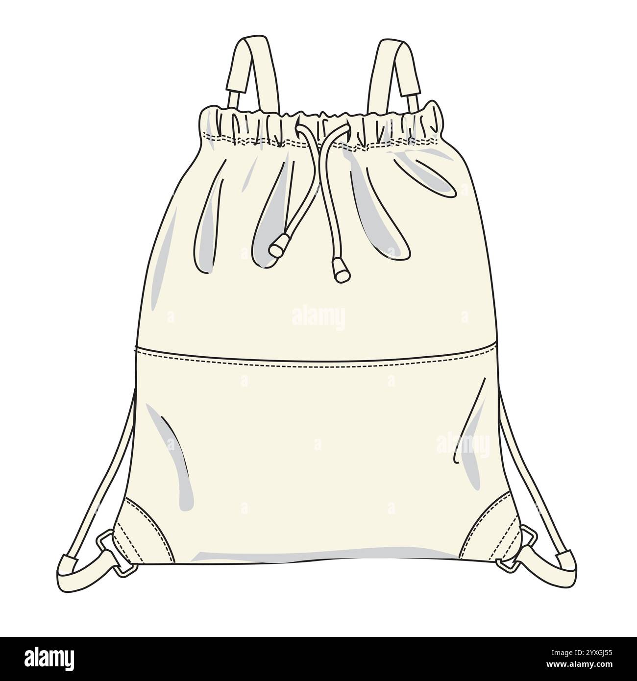 Women drawstring bag template hi-res stock photography and images - Alamy
