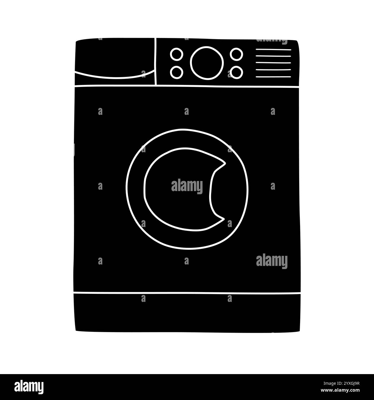 Electric washer dryer Black and White Stock Photos & Images - Alamy