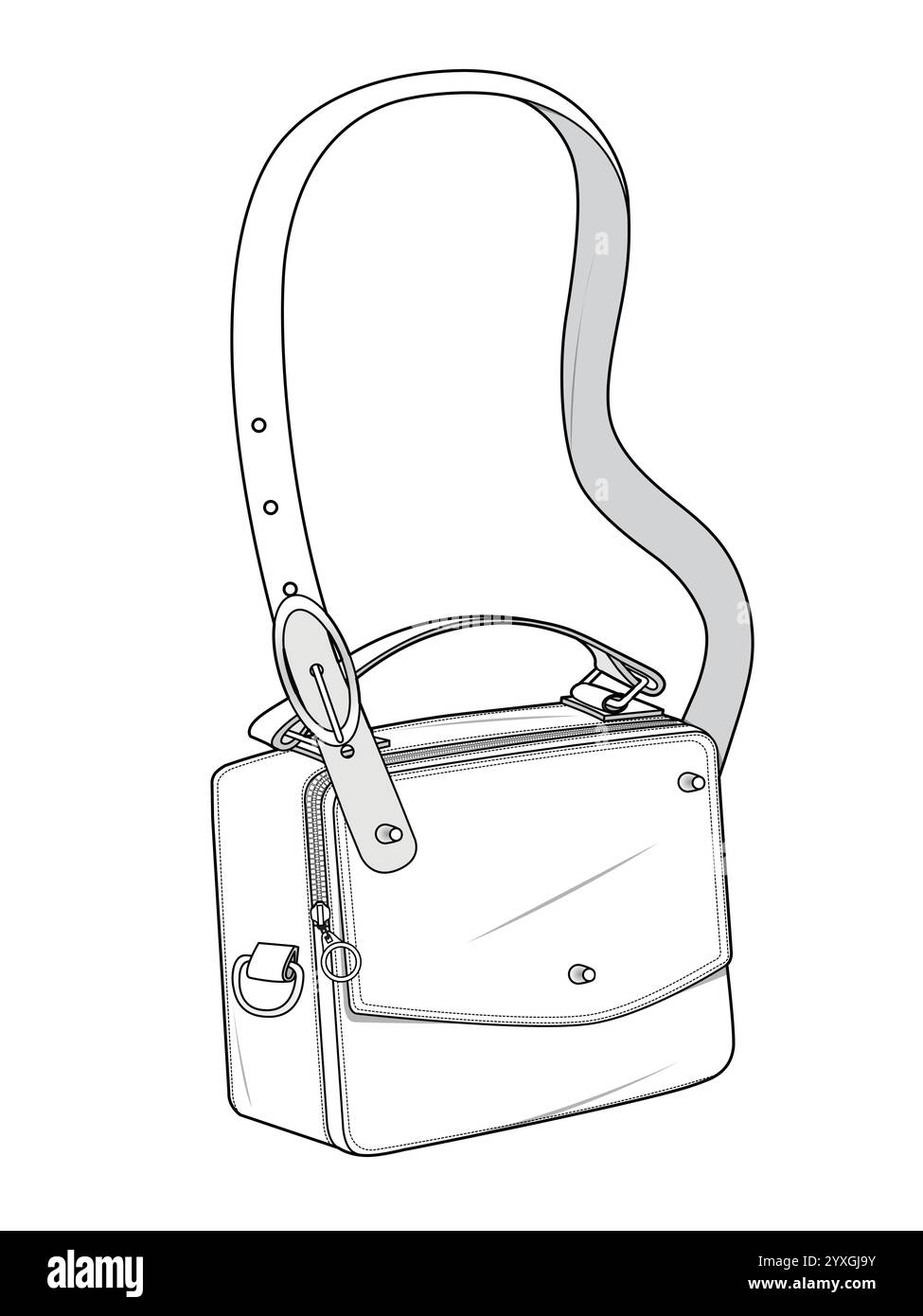 Camera bag flat sketch hi-res stock photography and images - Alamy