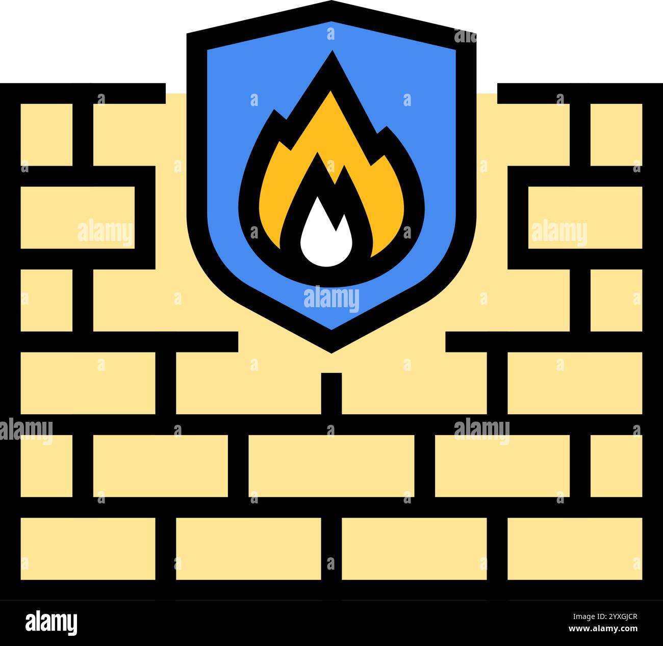 Firewall Cloud Computing Color Icon Vector Illustration Stock Vector Image And Art Alamy