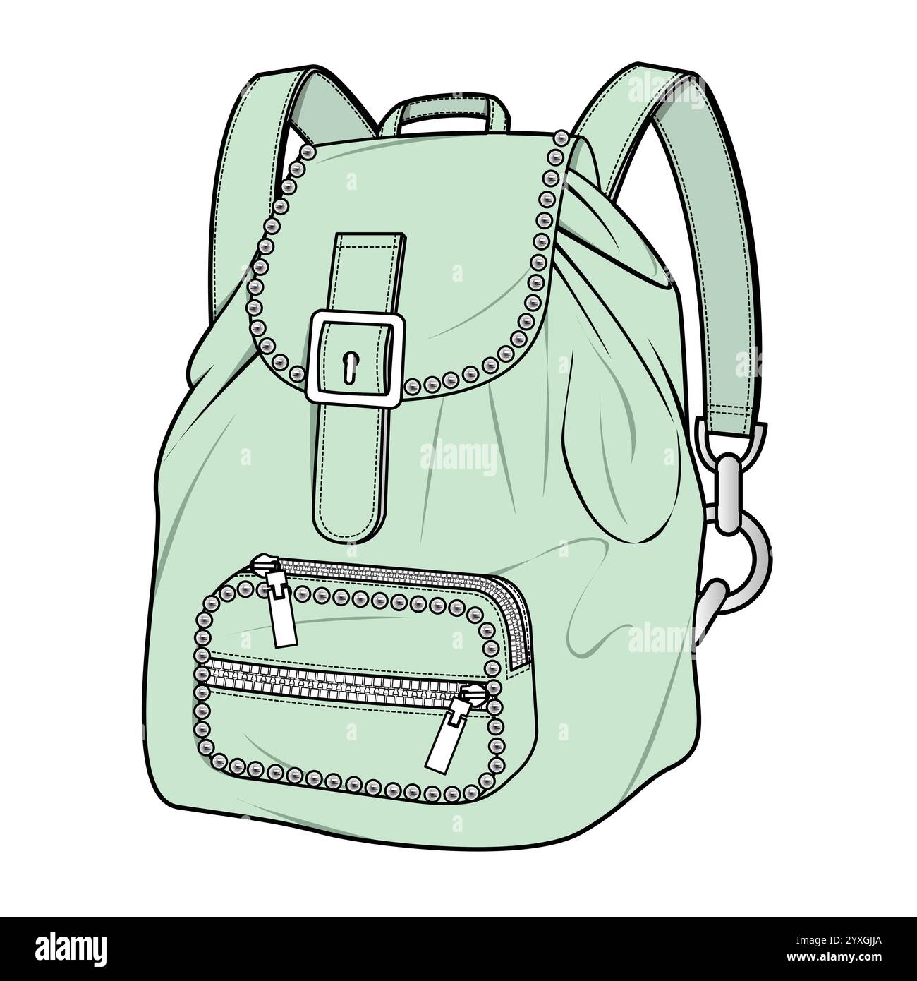 Ladies backpack bag drawing hi-res stock photography and images - Alamy