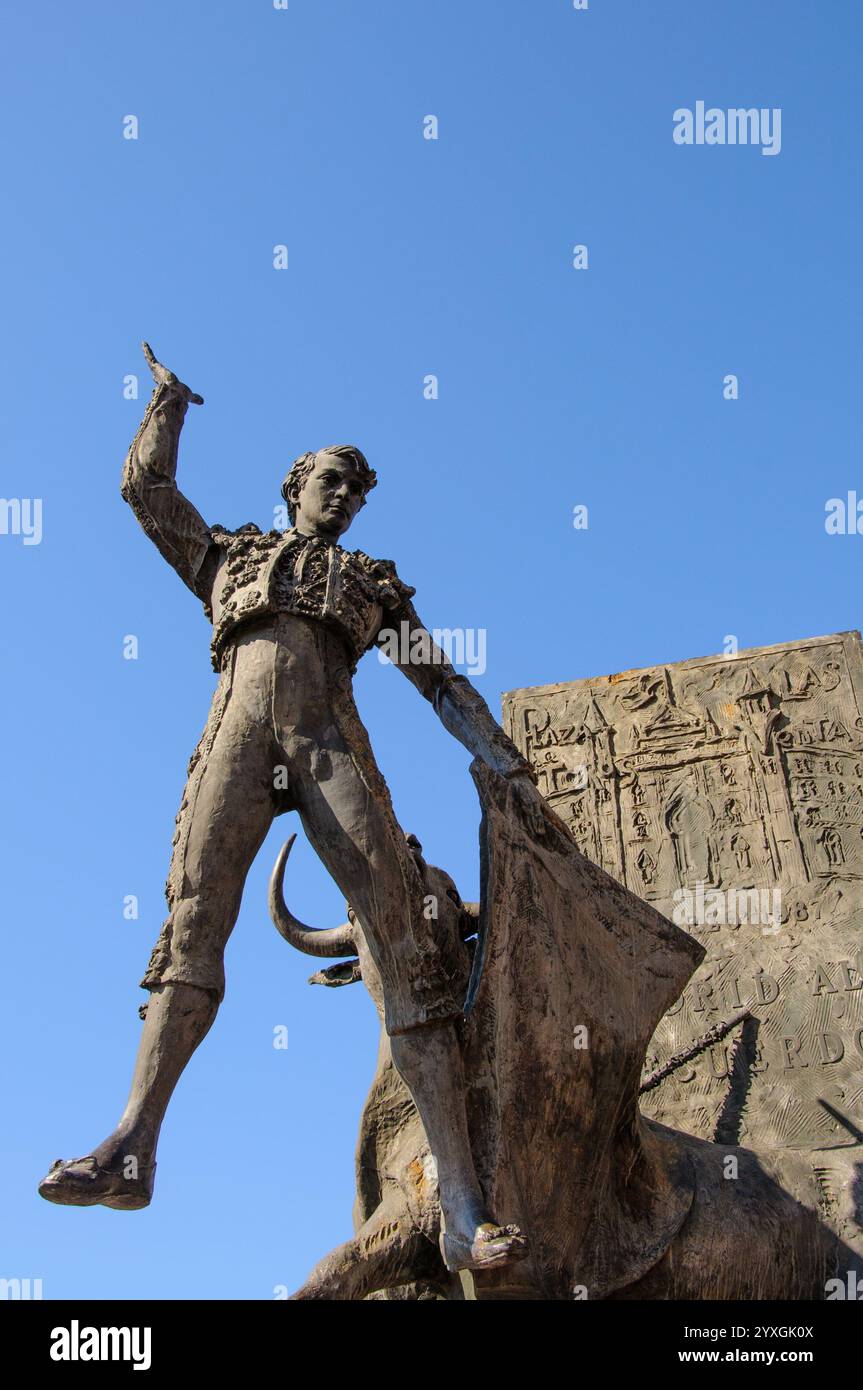 Madrid, Spain. Las Ventas bullring / Plaza de Toros. Statue ...