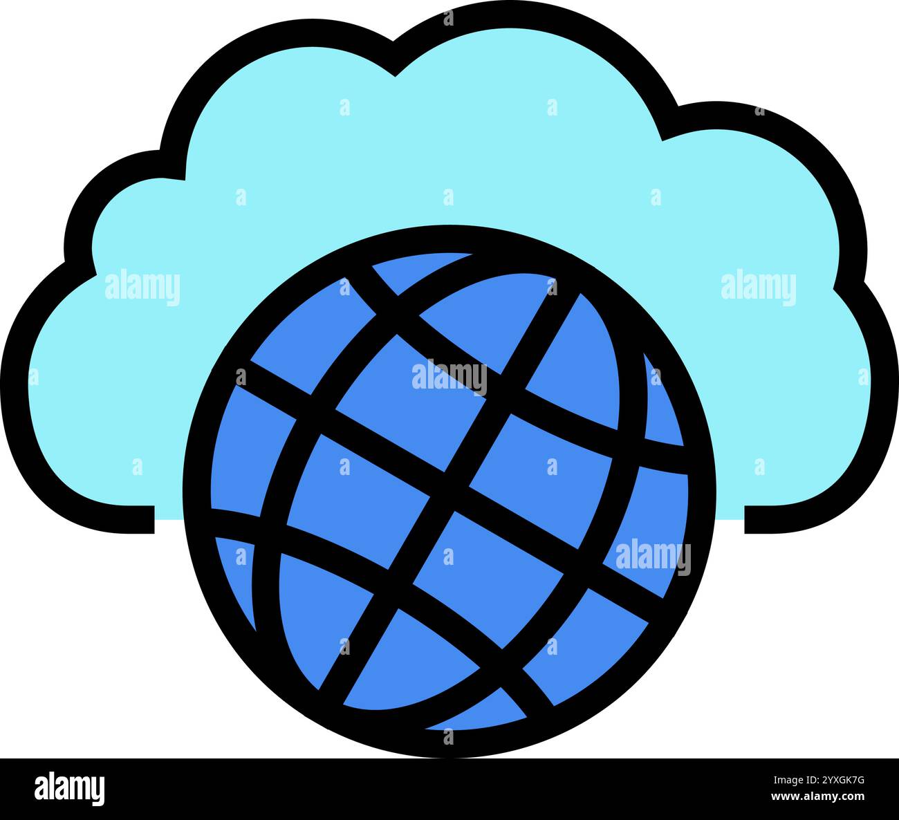 public cloud computing color icon vector illustration Stock Vector ... public cloud computing color icon vector illustration Stock Vector ...