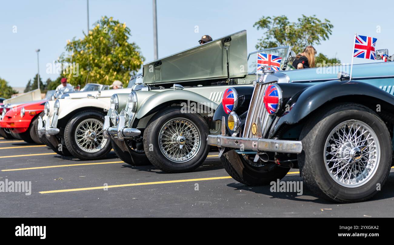 Chicago, Illinois, USA - September 08, 2024: MG TF sportscar retro ...