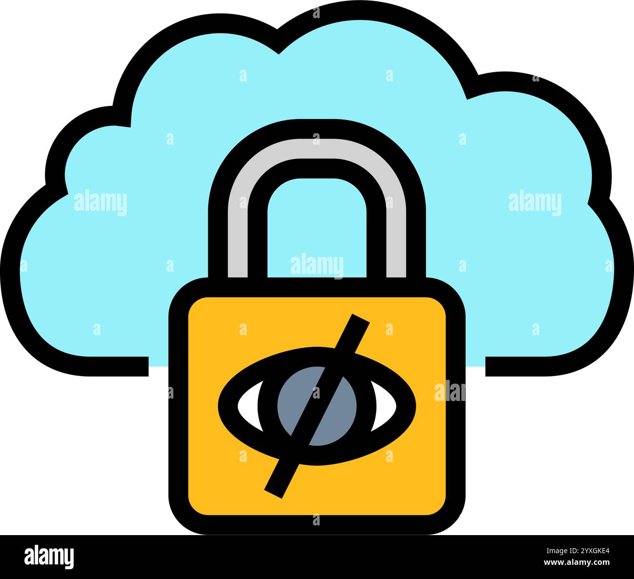 Private Cloud Computing Color Icon Vector Illustration Stock Vector Image And Art Alamy