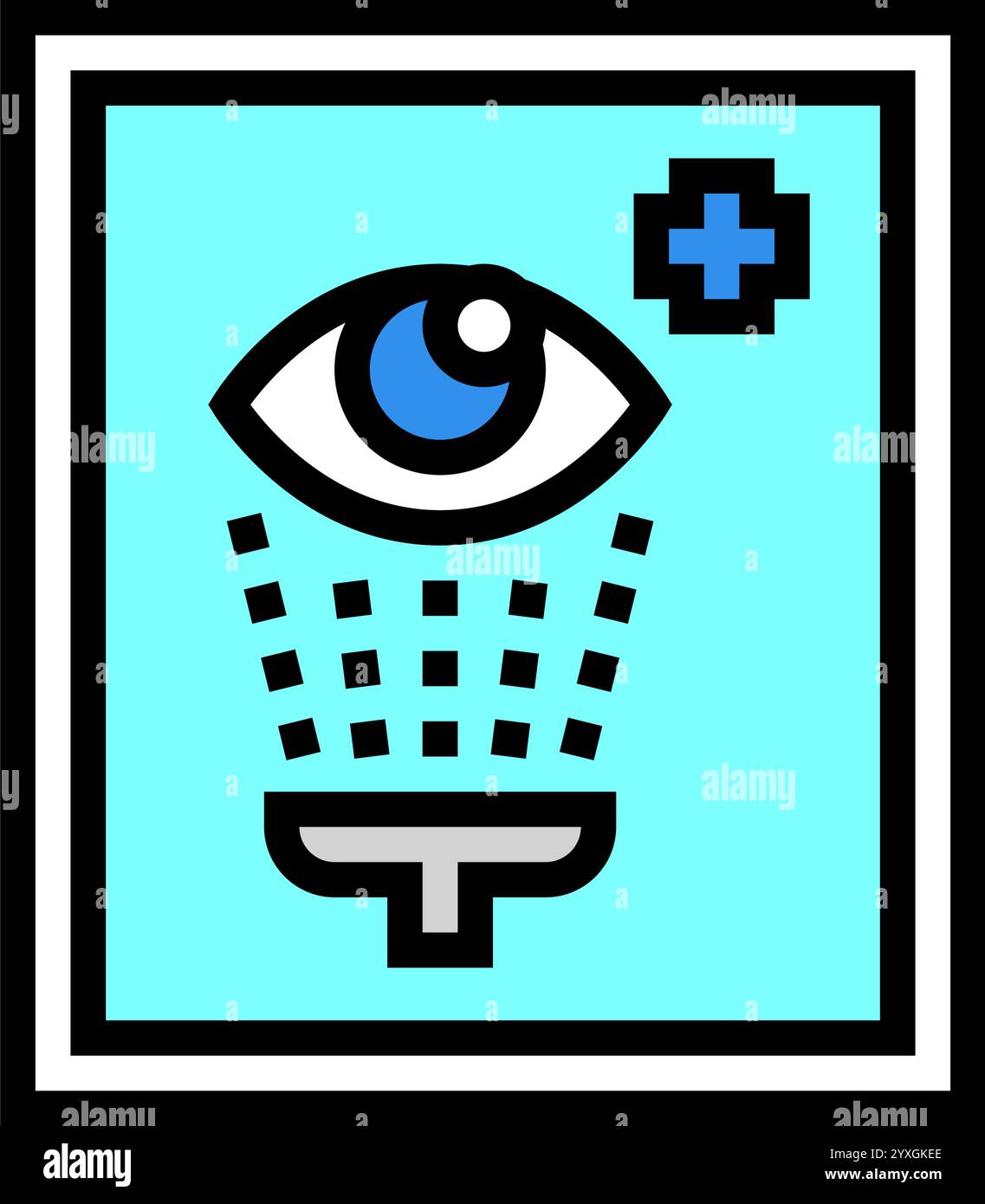 Eye wash station sign hi-res stock photography and images - Alamy