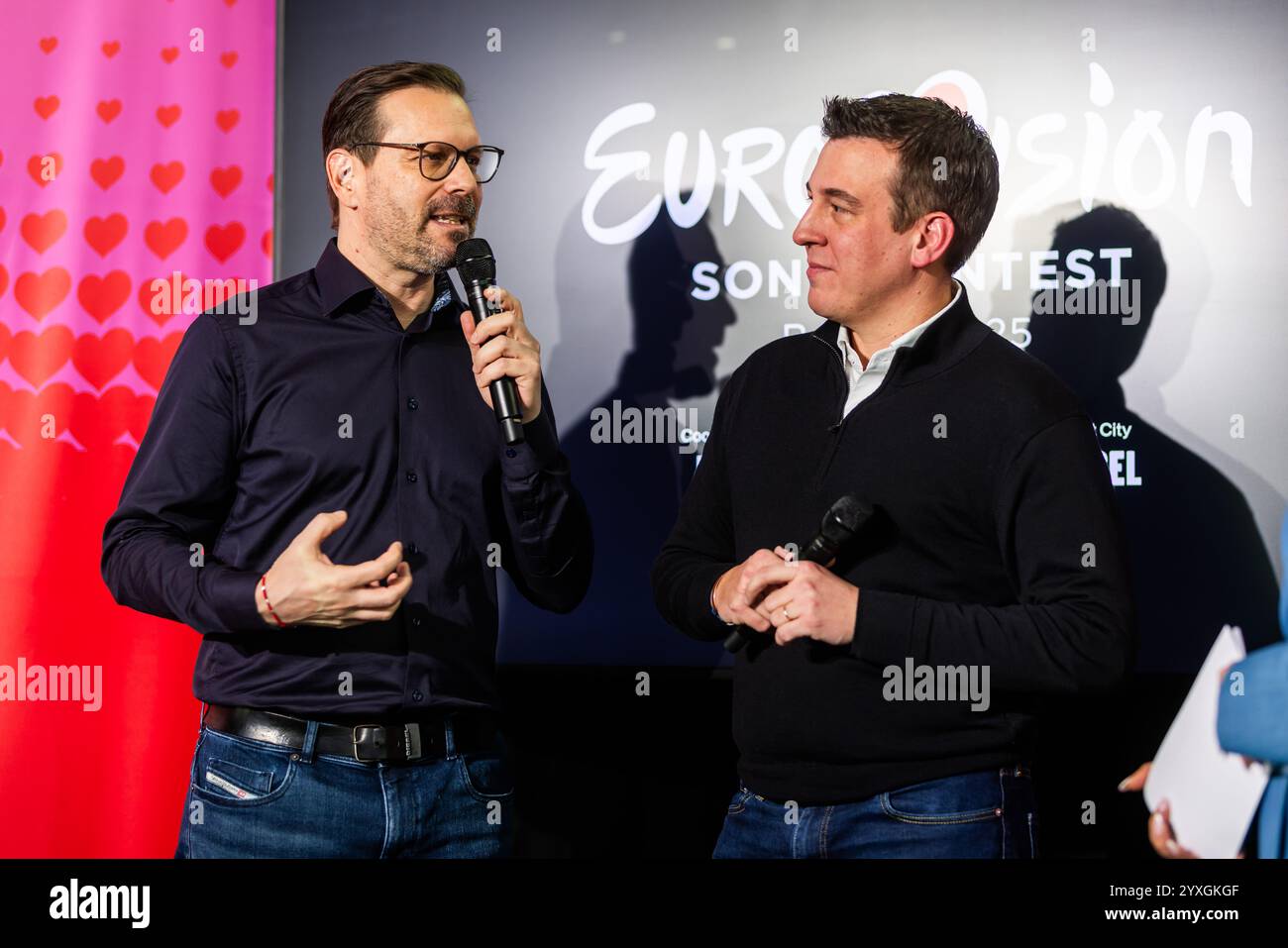 Basel, Switzerland. 16th Dec, 2024. Reto Peritz (l) and Moritz Stadler ...