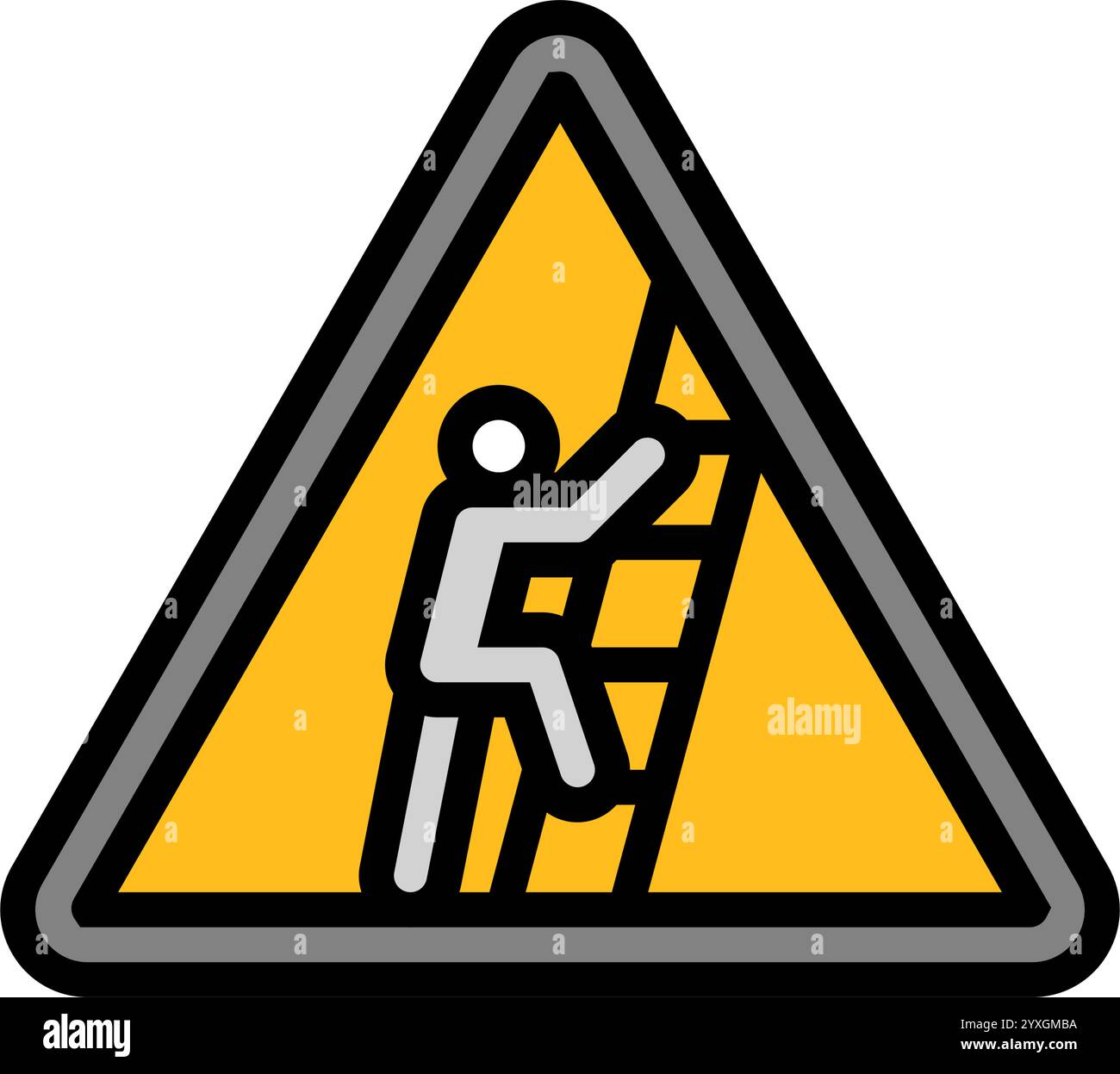 ladder safety injury prevention color icon vector illustration Stock ...