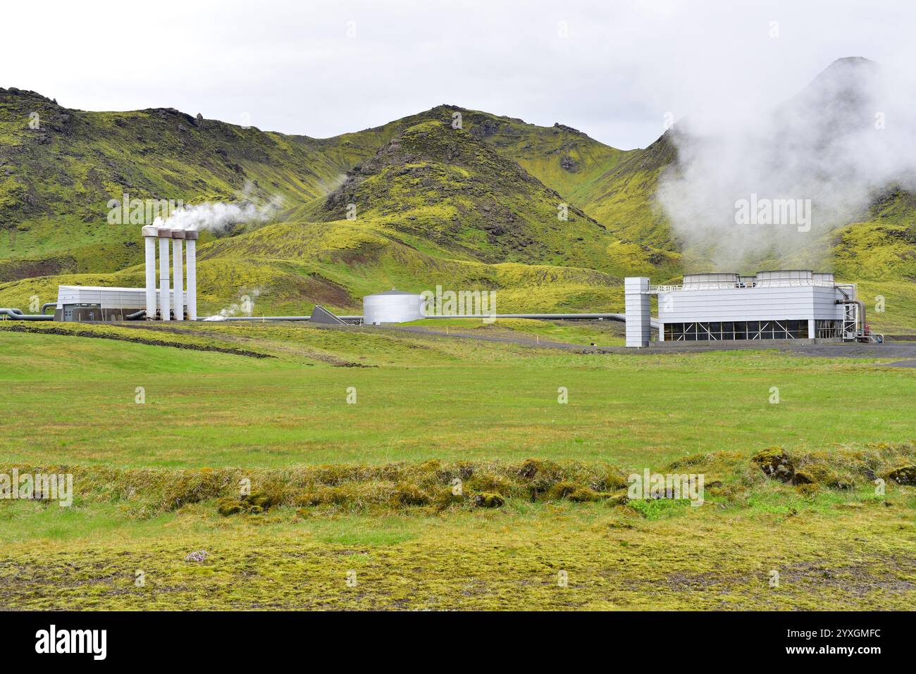 Hellisheidi Geothermal Power Plant, near Hengill volcano. Iceland Stock ...