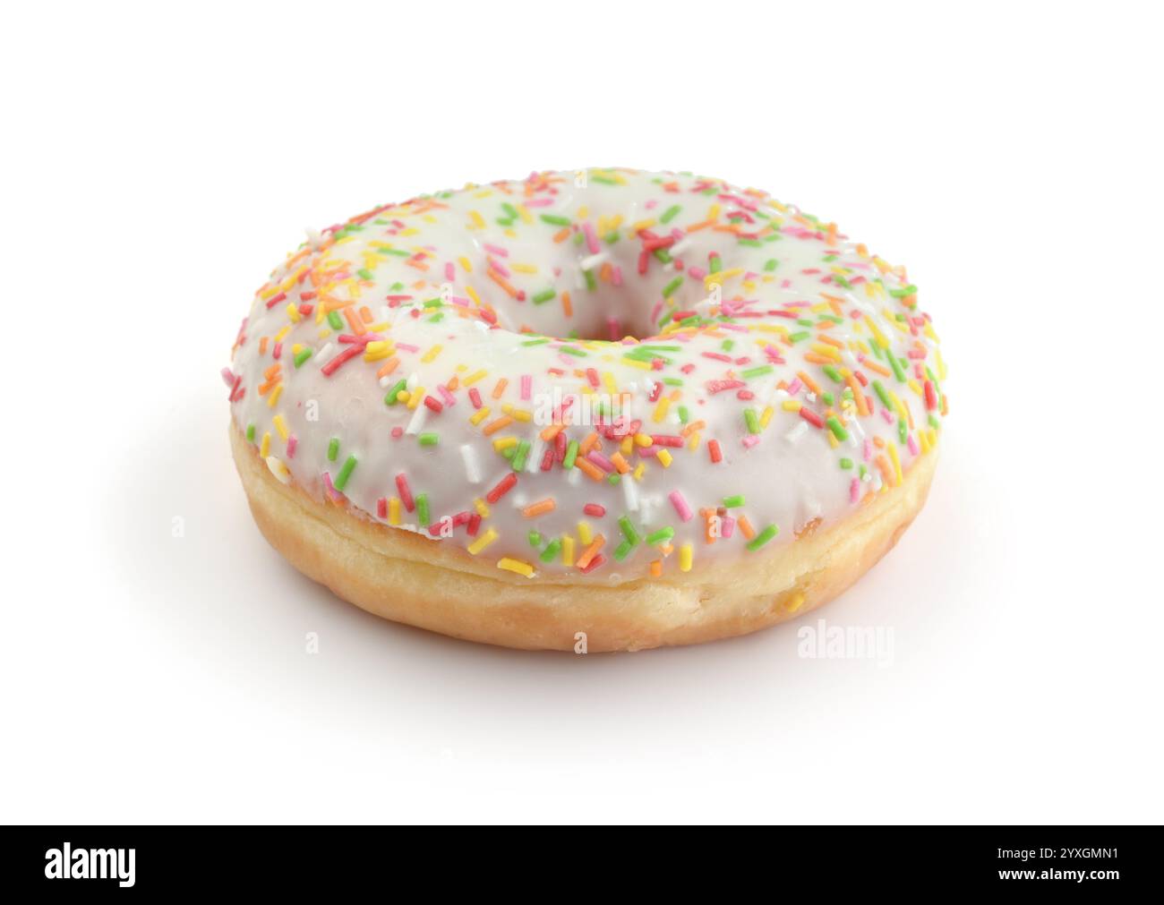 Whole fresh donut isolated on white Stock Photo - Alamy