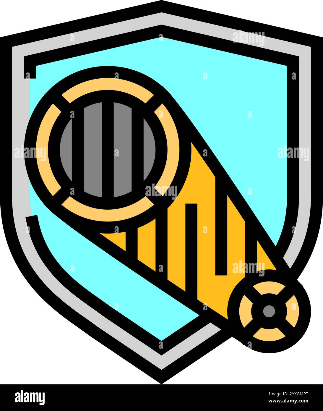 machine guarding injury prevention color icon vector illustration Stock ...