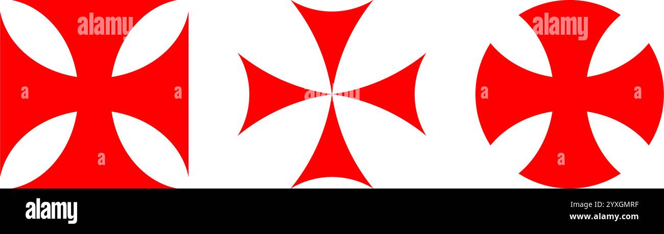 red knights templar red crosses. Vector illustration Stock Vector Image ...