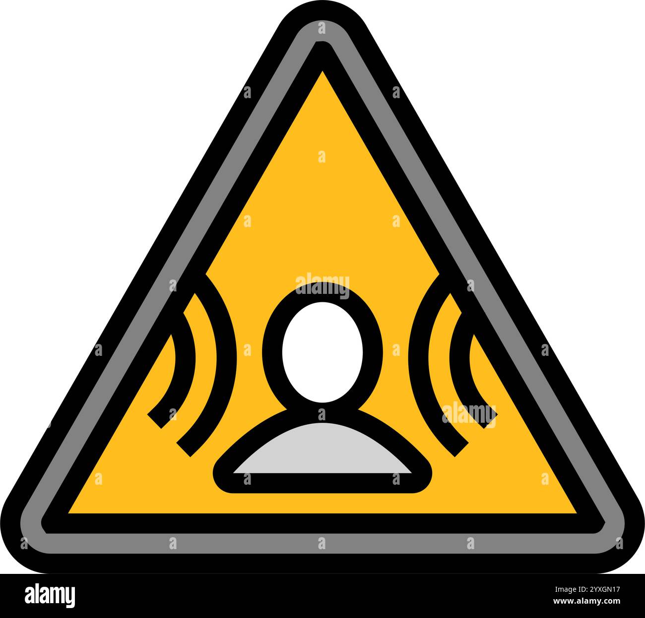 noise hazard warning injury prevention color icon vector illustration ...