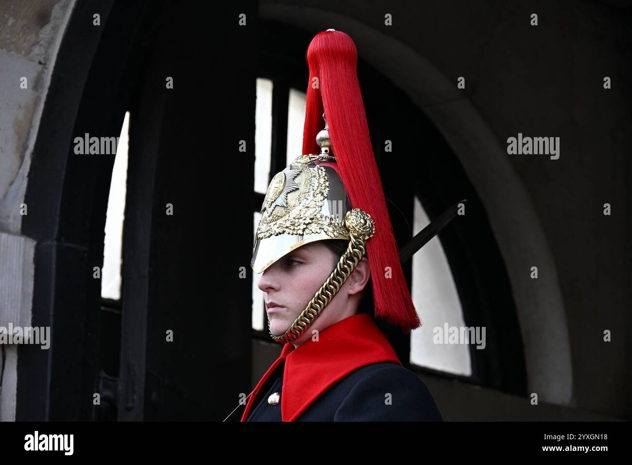 Female Soldier, King's Lifeguard, Household Cavalry, Whitehall, London ...