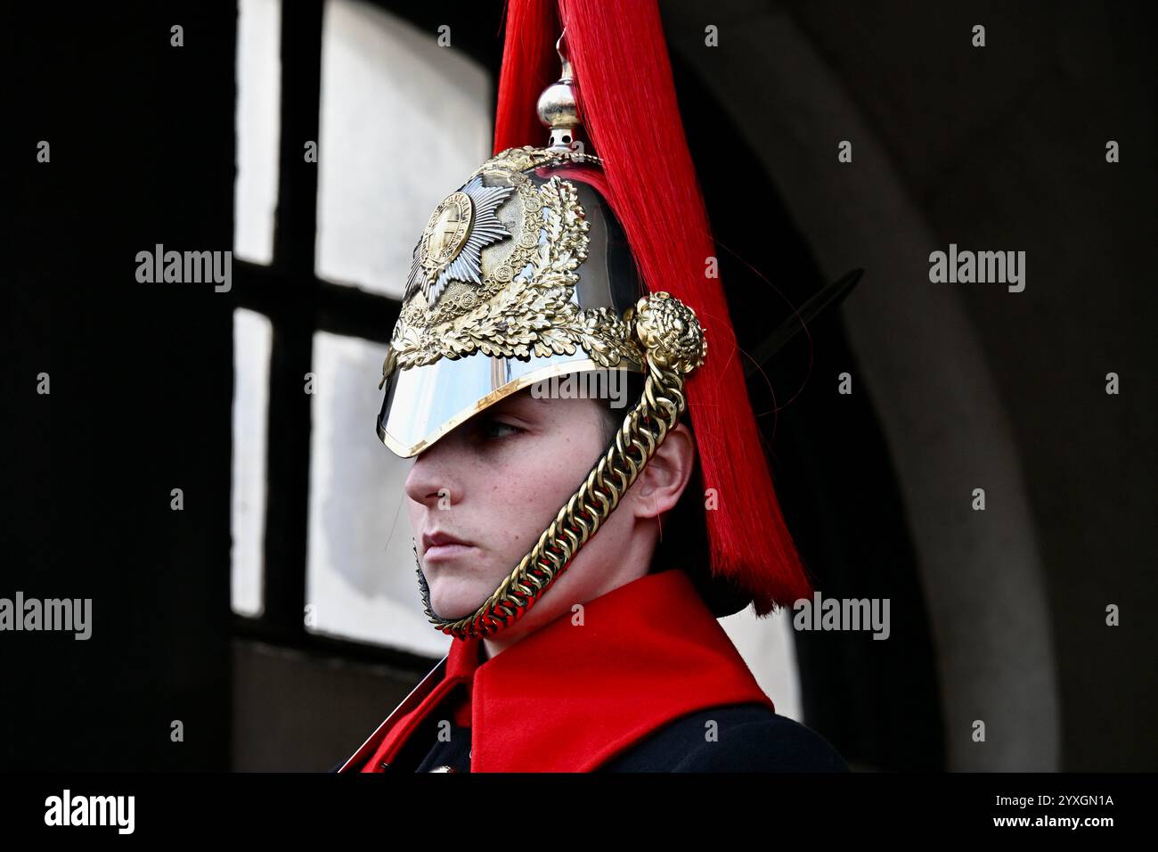 Female Soldier, King's Lifeguard, Household Cavalry, Whitehall, London ...