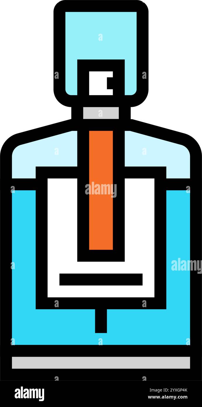 mens fragrance bottle color icon vector illustration Stock Vector Image ...