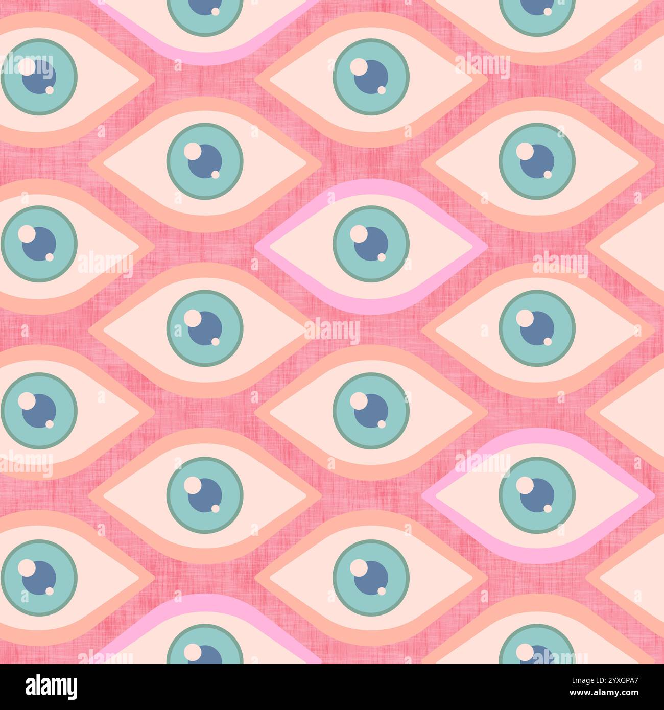 Seamless abstract pattern with open eyes. Retro seamless pattern with ...
