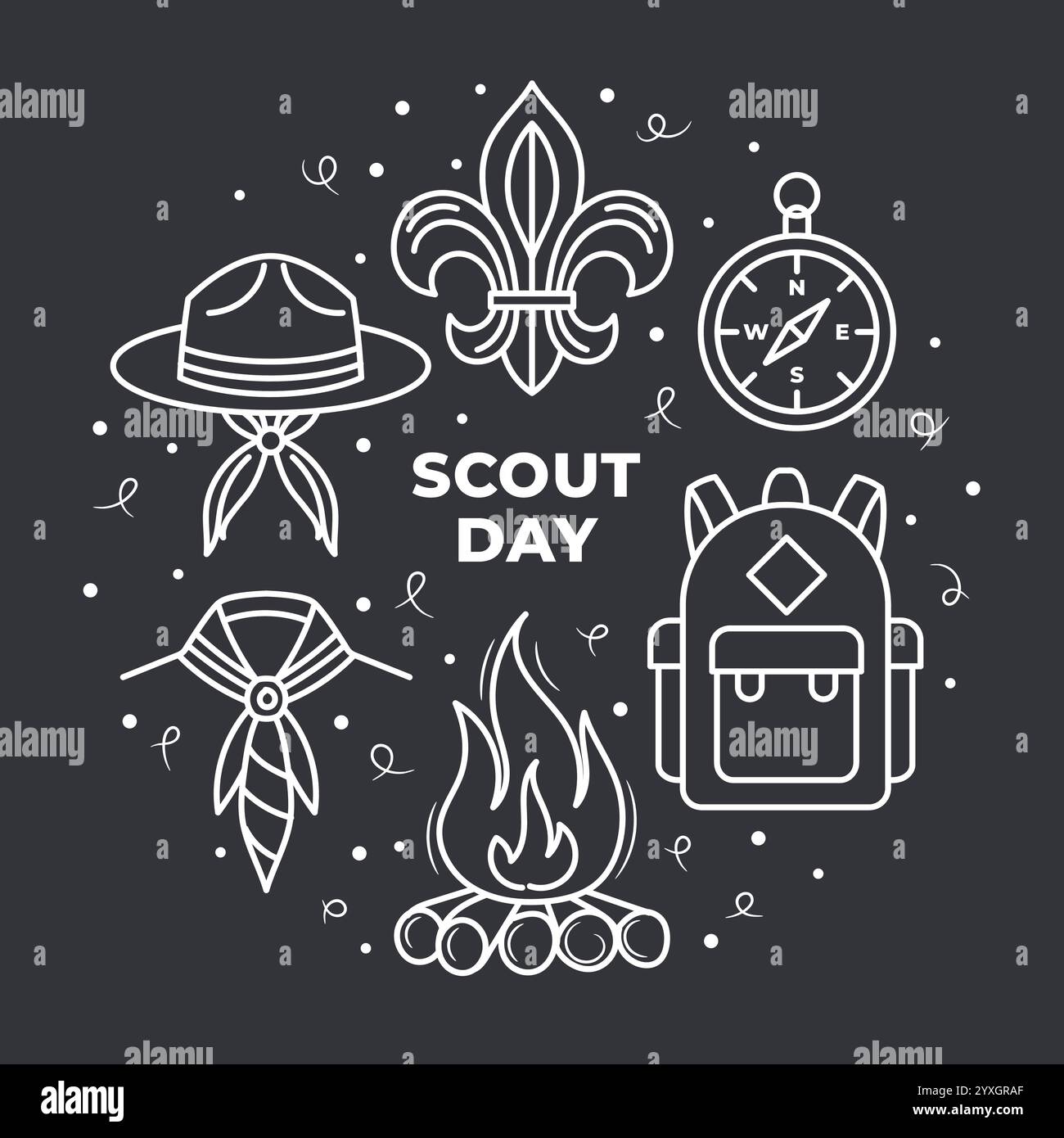 Scout Day vector sign or symbol with line art style Stock Vector Image ...