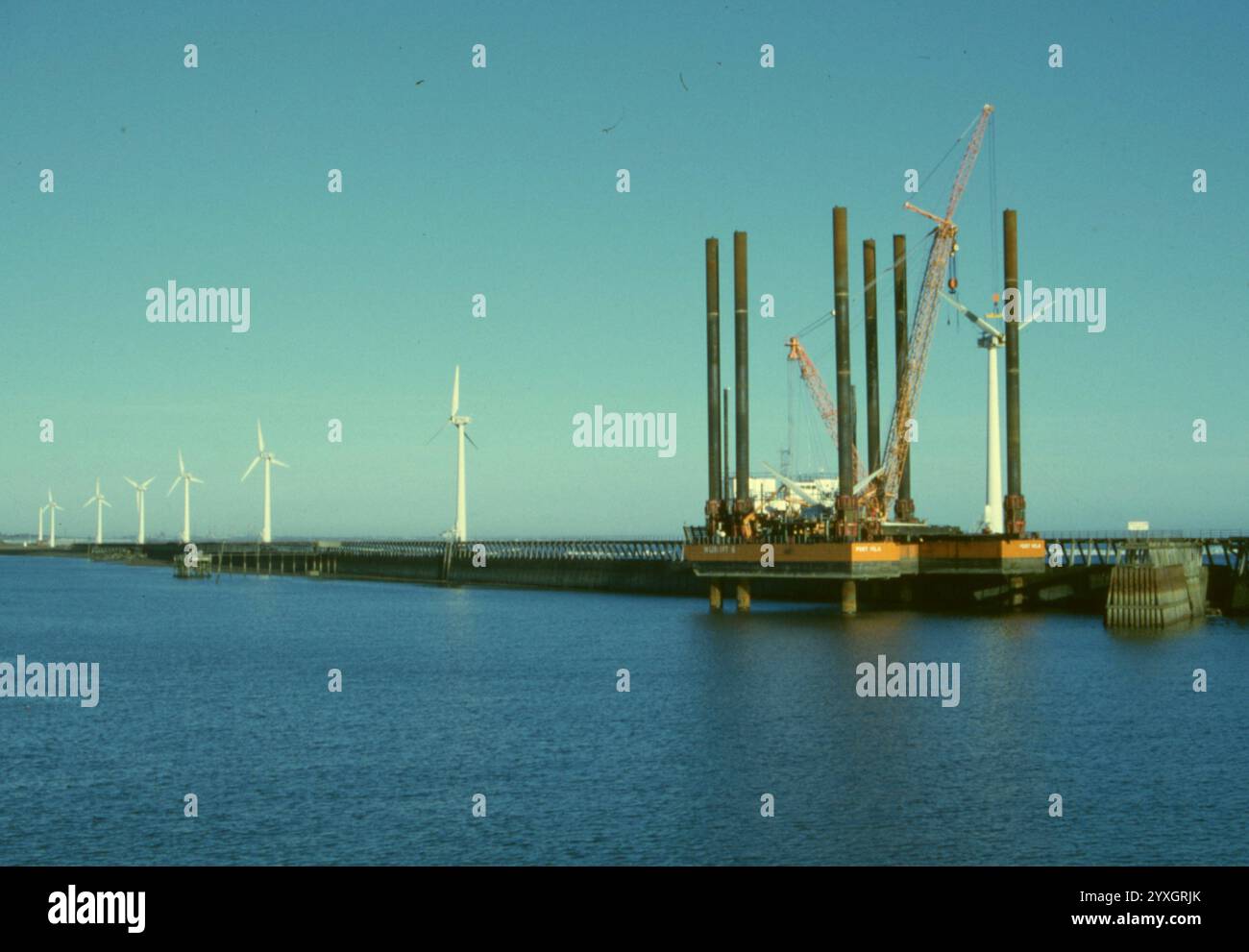 Wind turbine installation at Blyth Northumberland Stock Photo - Alamy