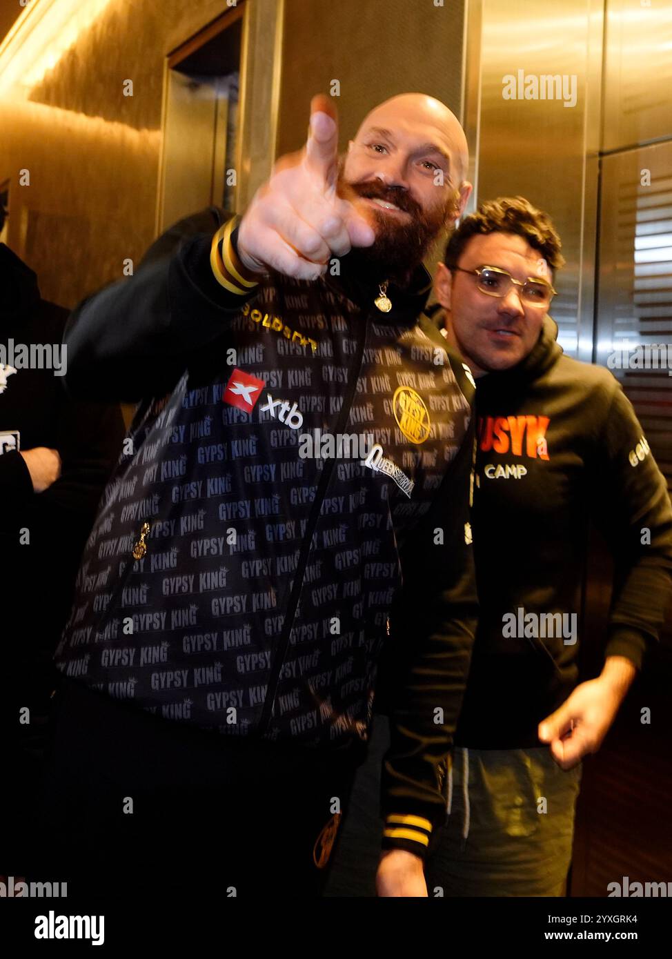 Tyson Fury arrives at the Hilton Hotel in Riyadh. Tyson Fury and ...