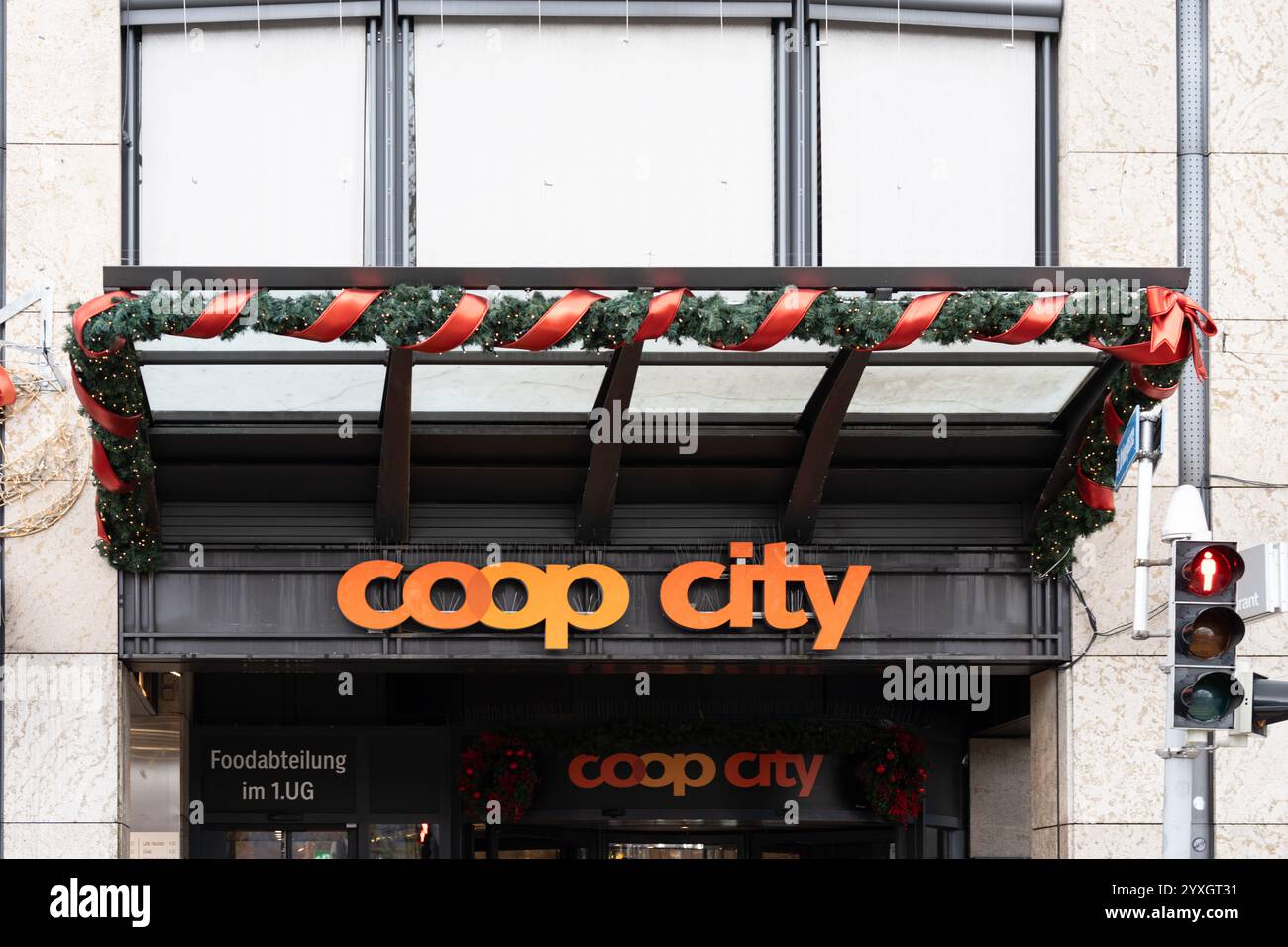 Zurich, Switzerland - December 8, 2024: Coop City grocery store, with ... Zurich, Switzerland - December 8, 2024: Coop City grocery store, with ...