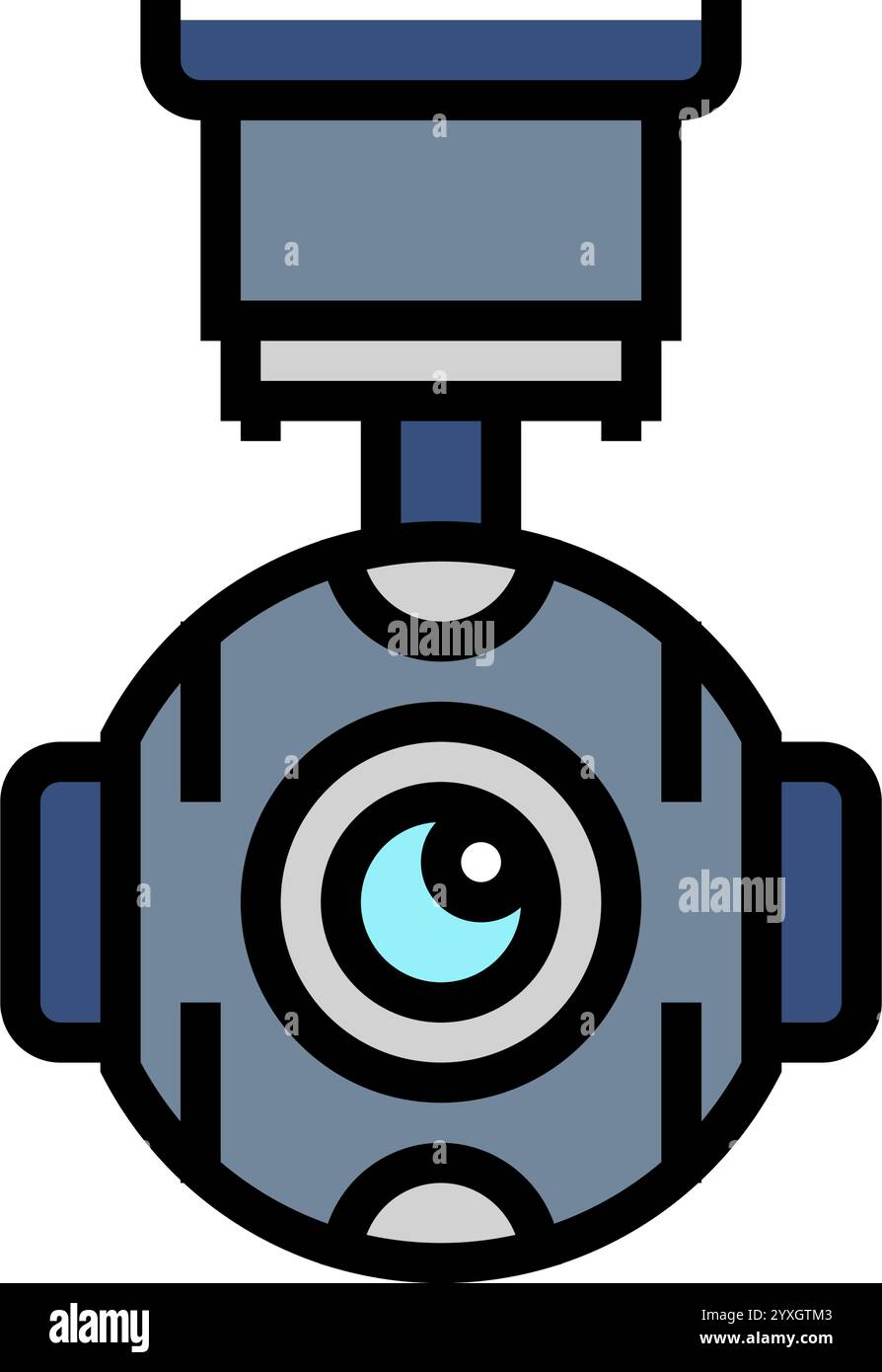 camera gimbal aerial vehicle color icon vector illustration Stock ...