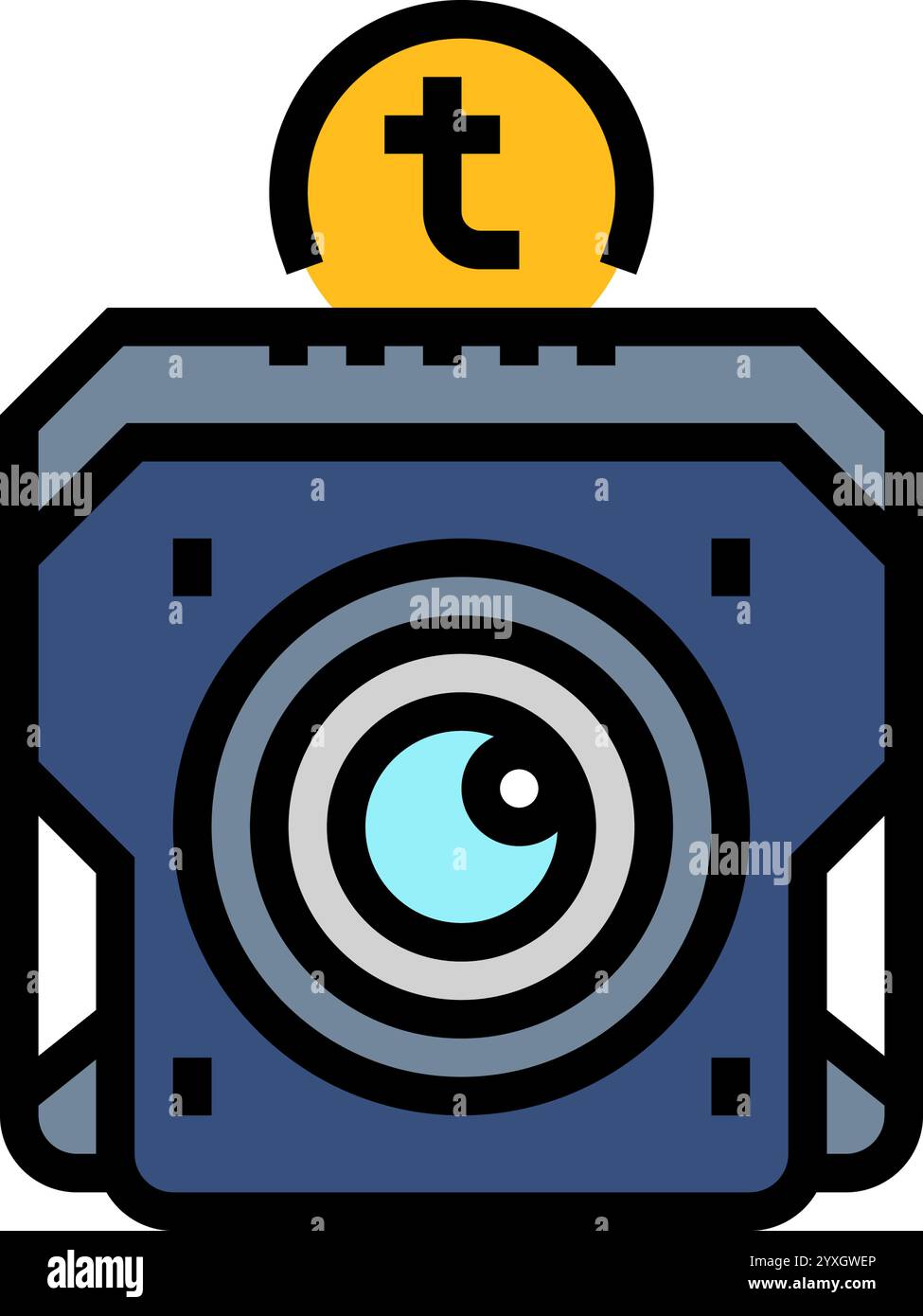 thermal imaging camera aerial vehicle color icon vector illustration ...