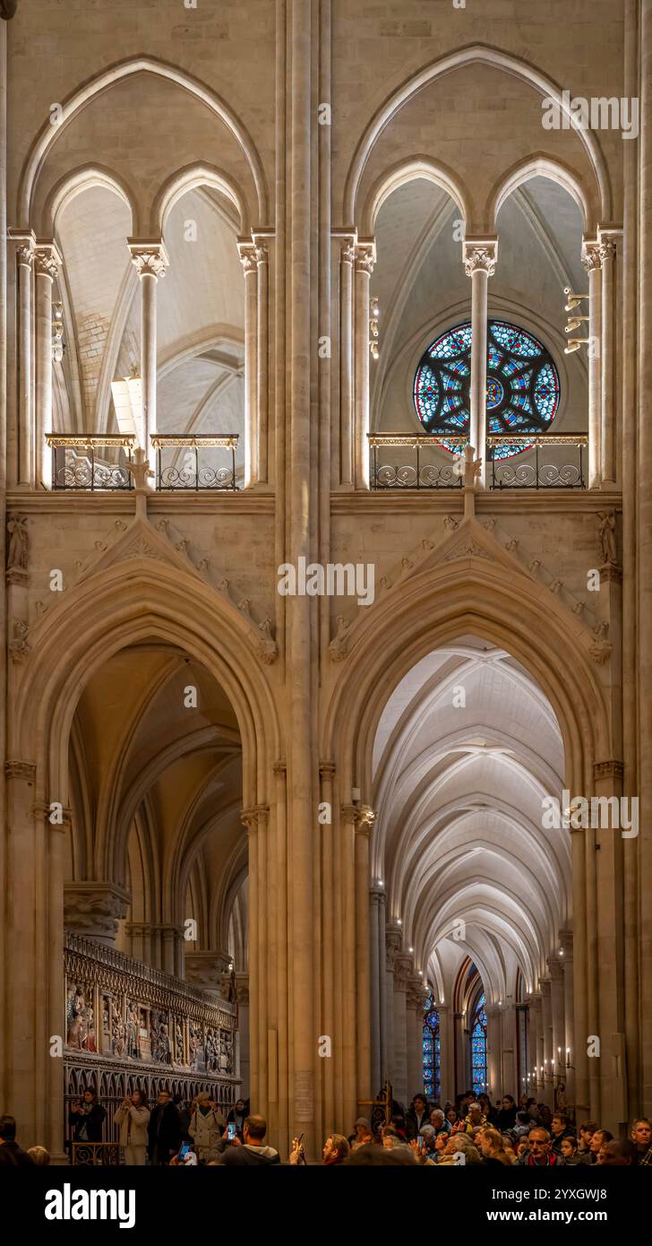 Paris, France - 12 16 2024: Notre Dame de Paris. Panoramic view of the ...