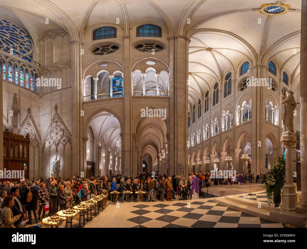 Paris, France - 12 16 2024: Notre Dame de Paris. Panoramic view of the ...