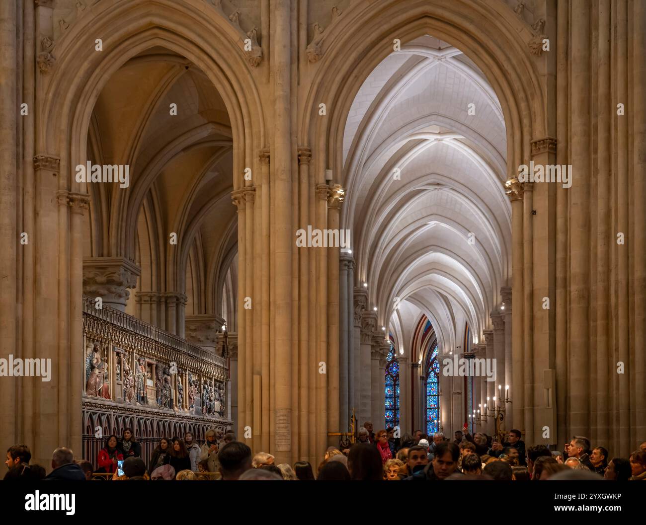 Paris, France - 12 16 2024: Notre Dame de Paris. Panoramic view of the ...