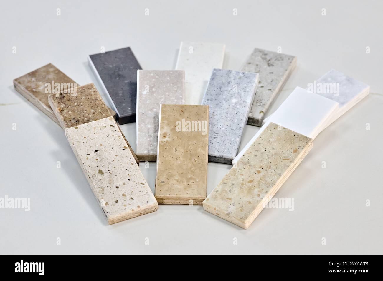 Porcelain stoneware artificial stone square samples as kitchen ...