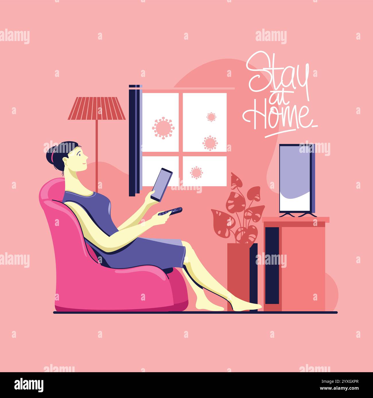 Isolation enjoy Stock Vector Images - Alamy