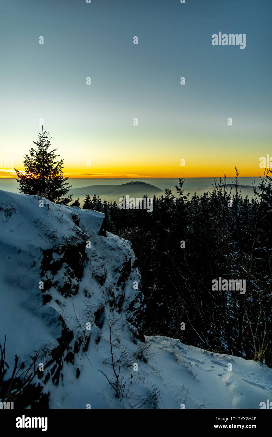 Winter hike through the Thuringian Forest near Oberhof and ...