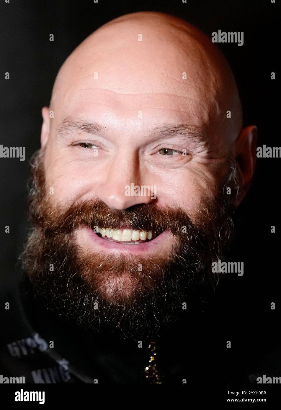 Tyson Fury at the Hilton Hotel in Riyadh. Tyson Fury and Oleksandr Usyk ...