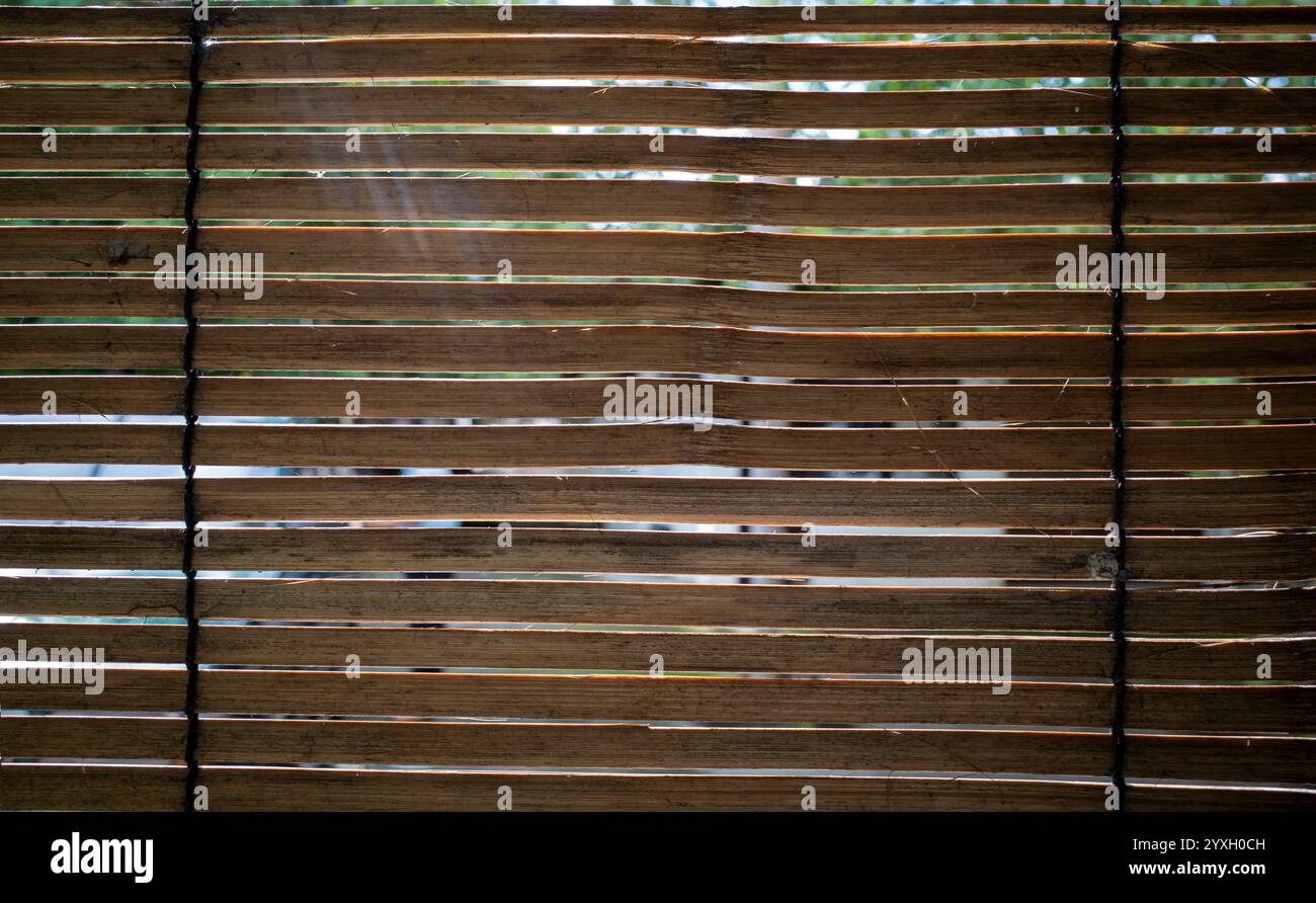 An old traditional bamboo curtains for a natural backdrop Stock Photo ...