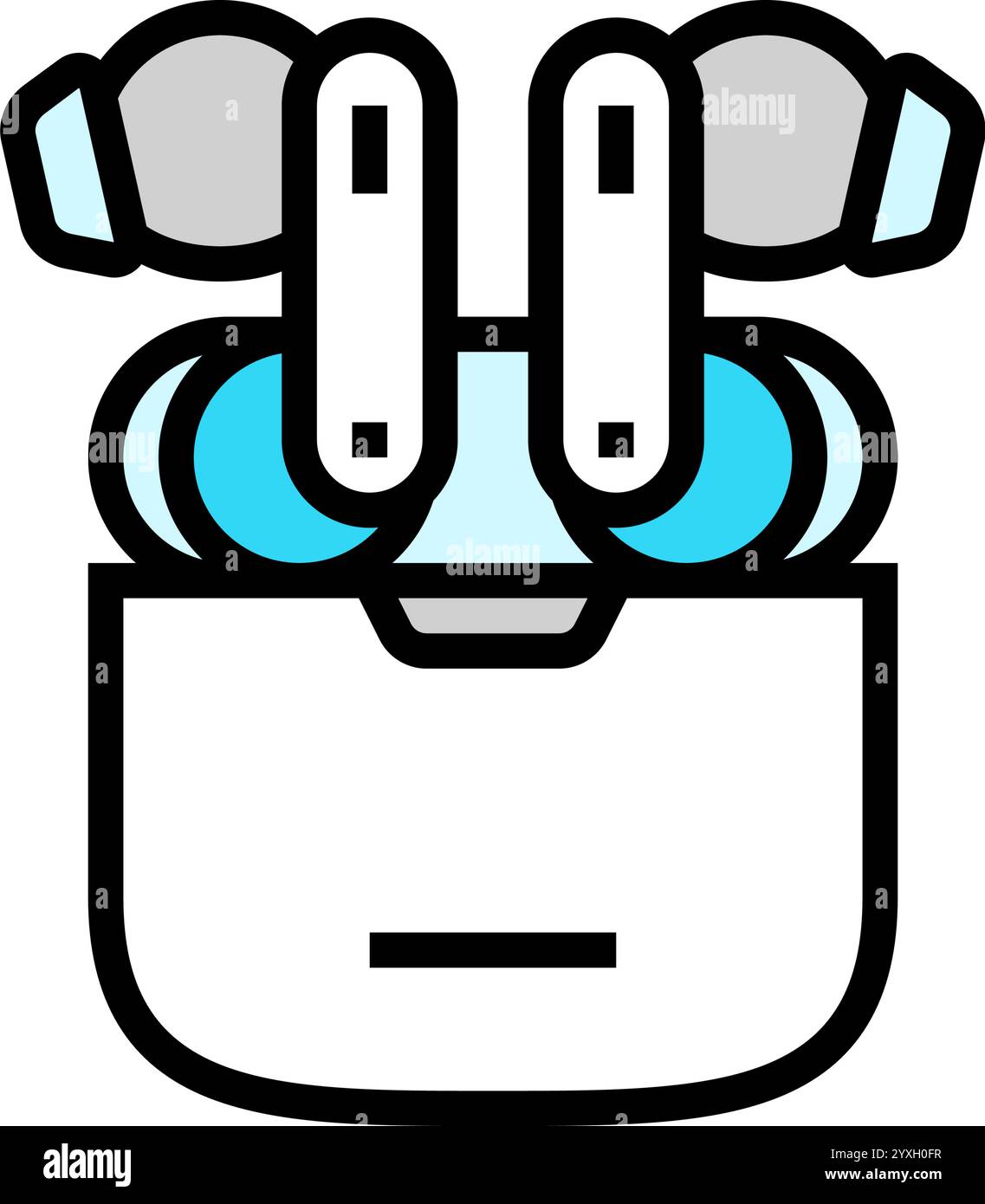 wireless earbuds wearable color icon vector illustration Stock Vector ...