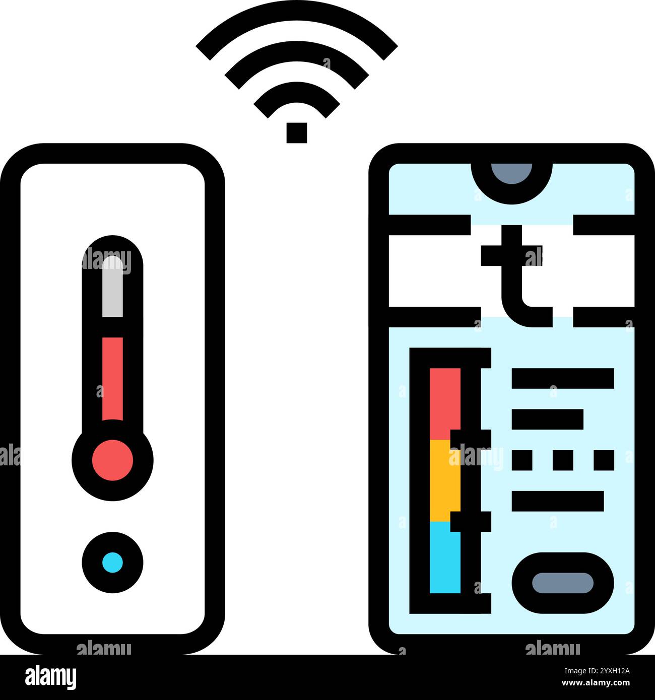 temperature sensor wearable color icon vector illustration Stock Vector ...