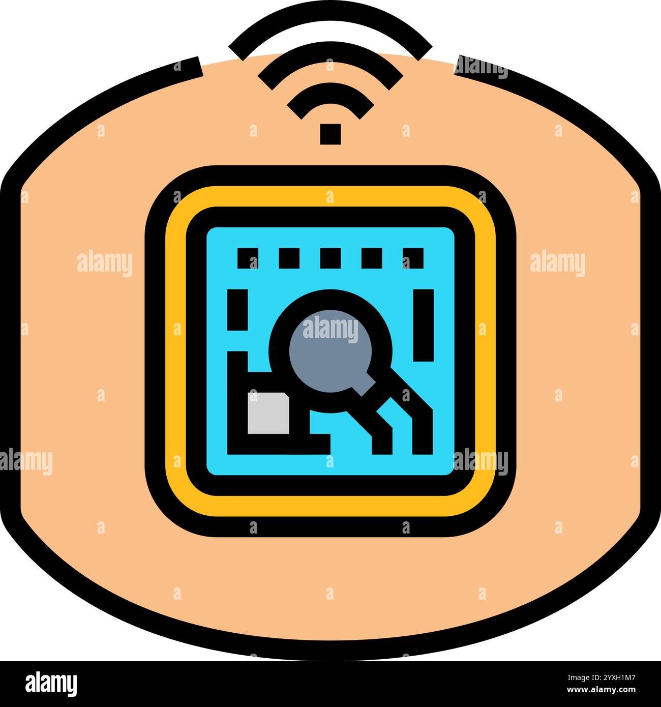 body temperature patch wearable color icon vector illustration Stock ...