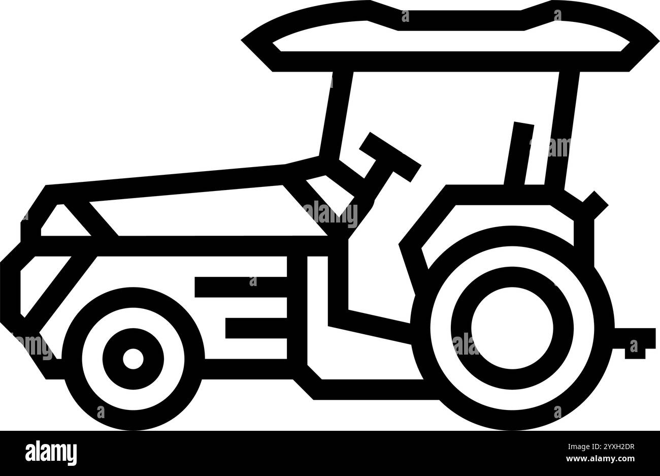 smart tractor agri tech line icon vector illustration Stock Vector ...