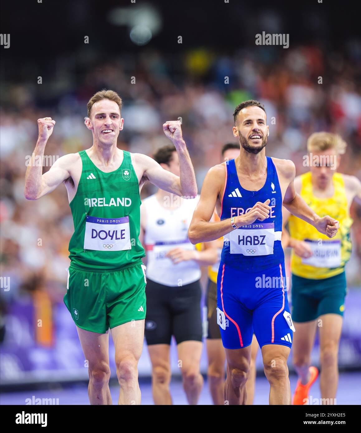 Cathal Doyle participating in the 1500 metres at the Paris 2024 Olympic ...