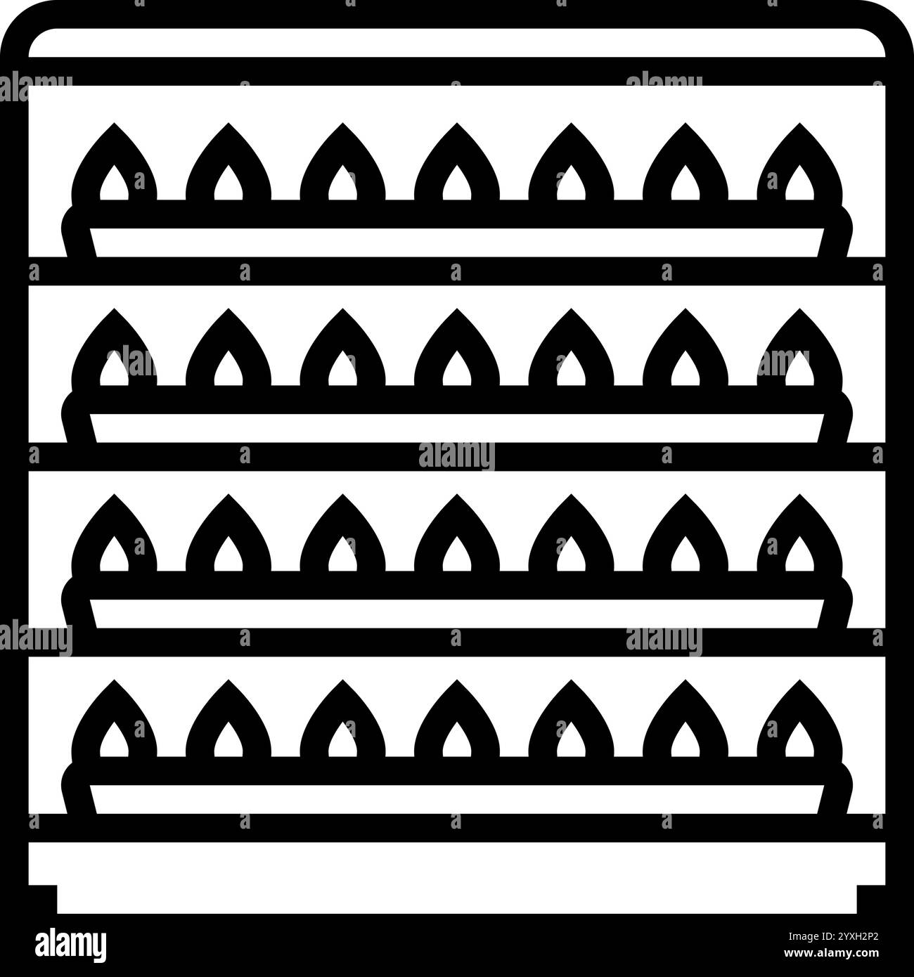 vertical farming rack agri tech line icon vector illustration Stock ...