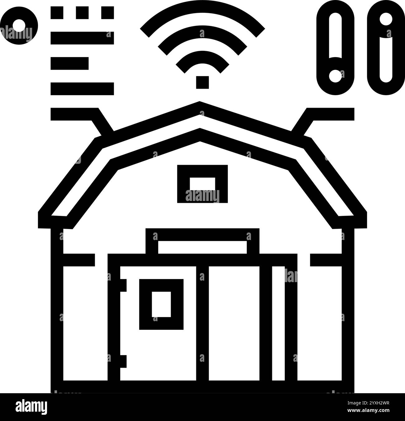 smart barn agri tech line icon vector illustration Stock Vector Image ...