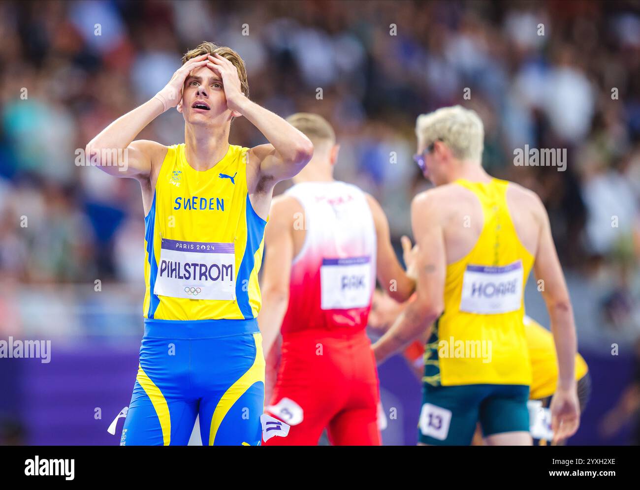 Samuel Pihlström participating in the 1500 metres at the Paris 2024 ...
