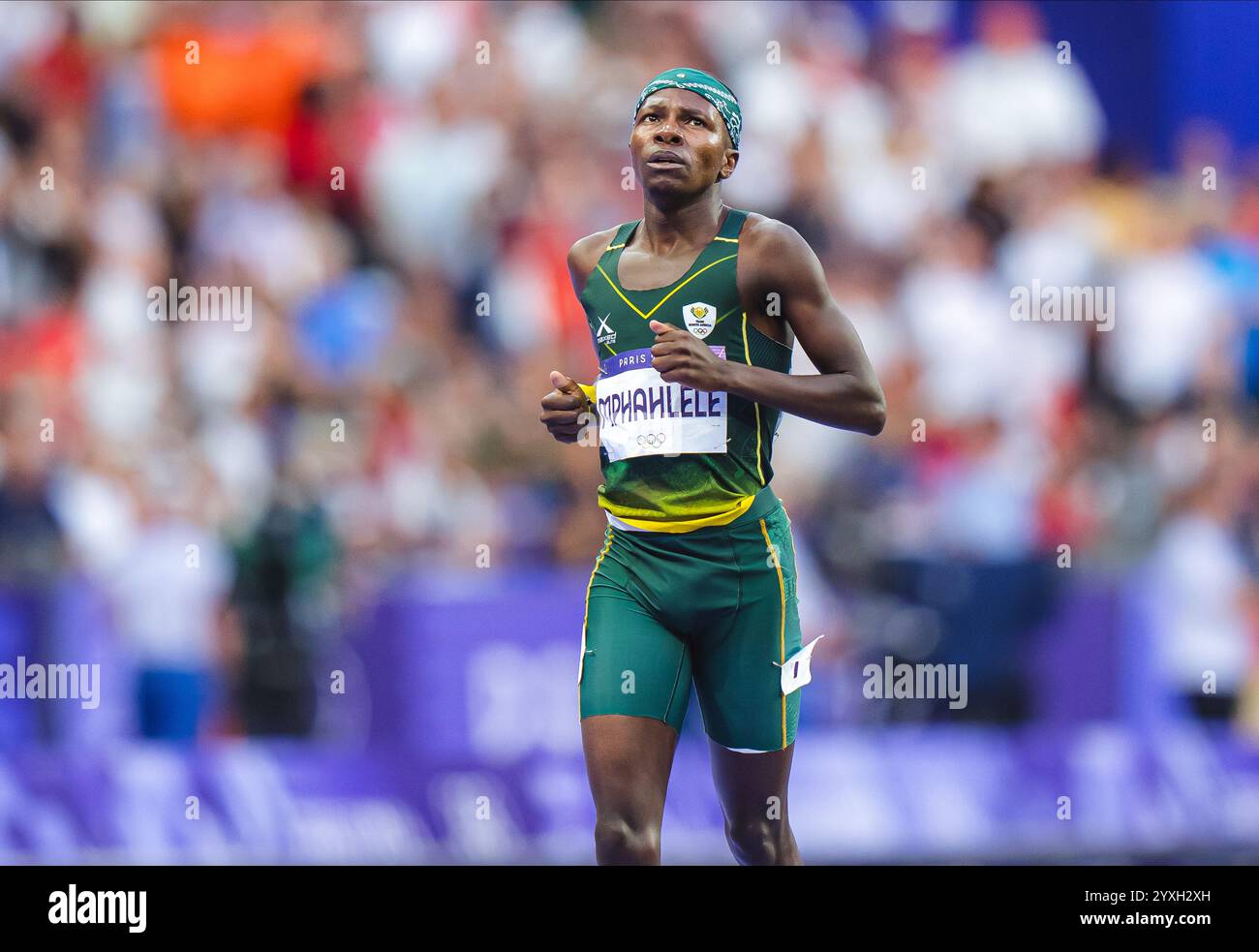 Ryan Mphahlele participating in the 1500 metres at the Paris 2024 ...